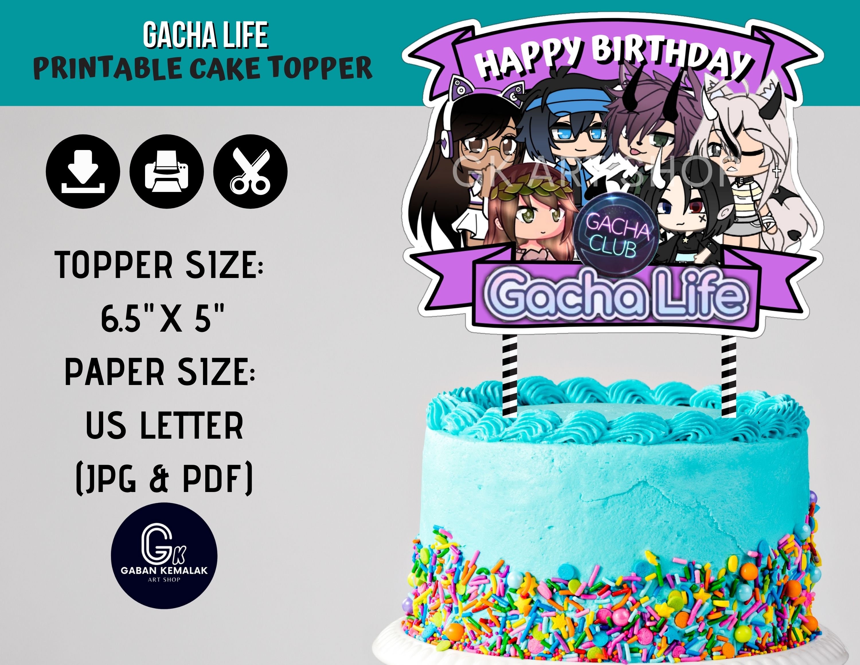 Printable Gacha Life Centerpiece Gacha Life Cake Topper - Etsy