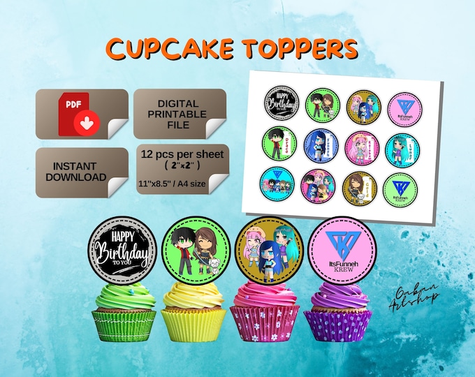 Printable Talking Tom and Friends Cupcake Toppers, Talking Tom and ...