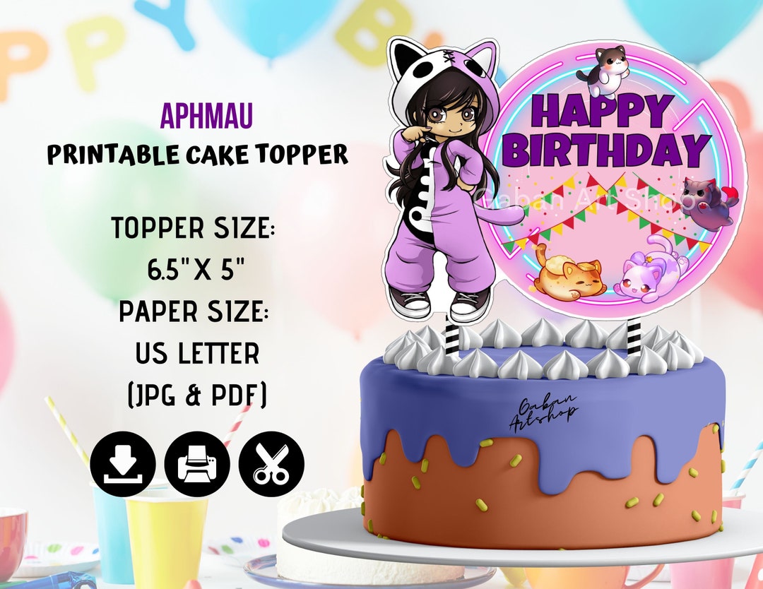 Printable Aphmau Centerpiece, Aphmau Birthday Topper, Aphmau Party ...