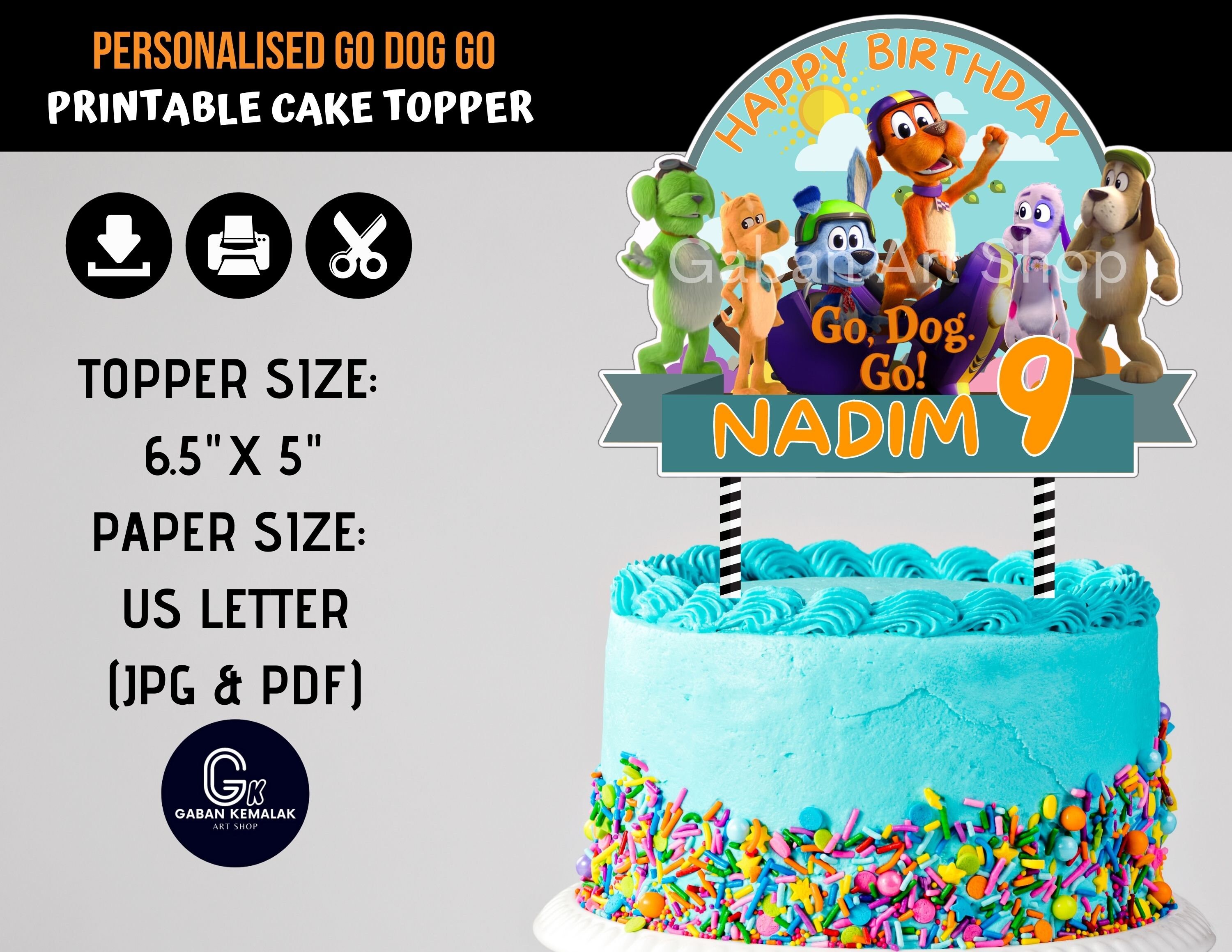 Personalised Printable Go Dog Go Centerpiece Go Dog Go Cake - Etsy Canada