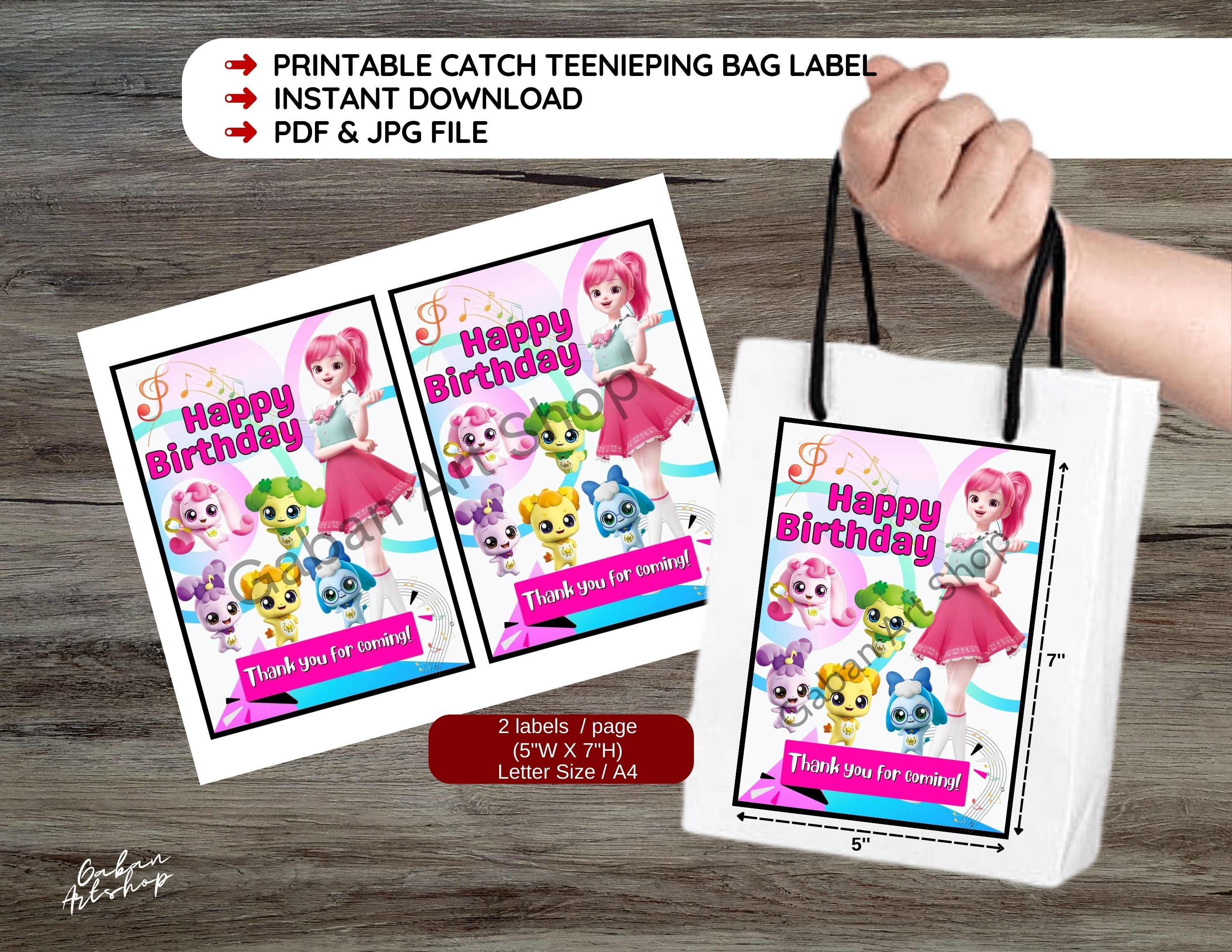 DIGITAL Printable: Instant Download Catch Teenieping Paper - Etsy