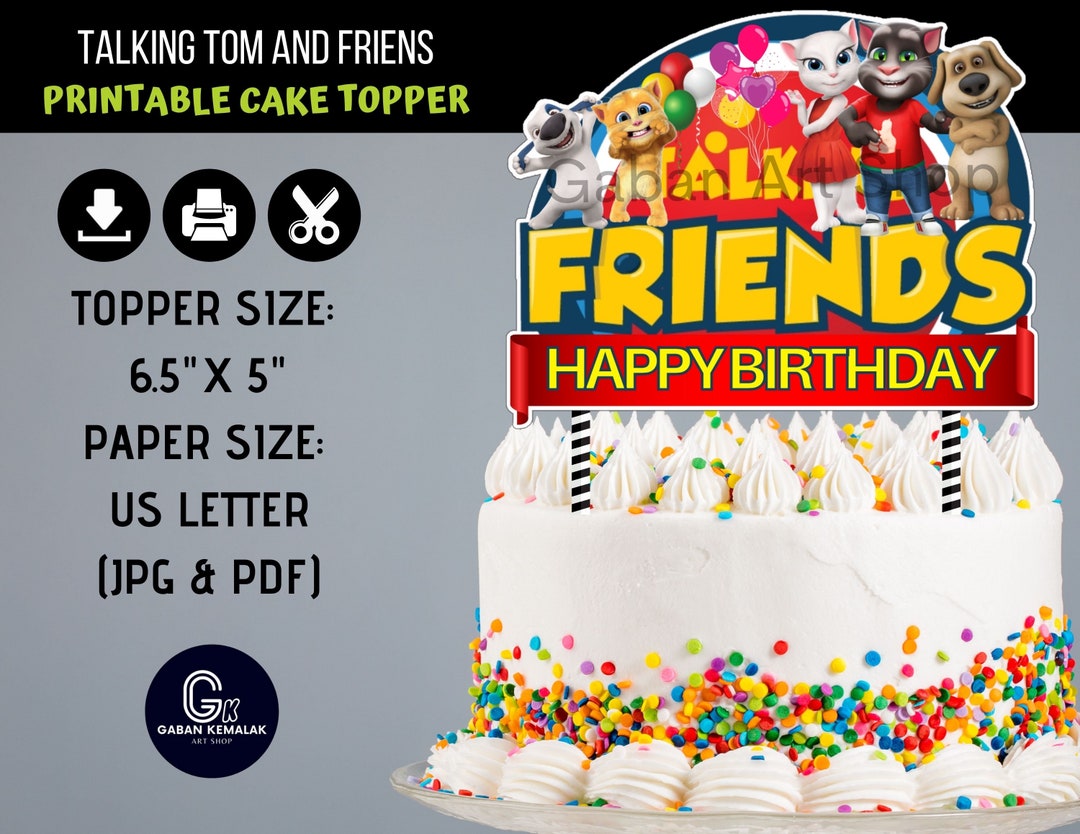 Printable Talking Tom and Friends Centerpiece, Talking Tom and Friends ...