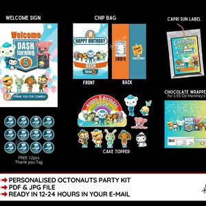 DIGITAL Printable: Personalised Octonauts Party Kit, Birthda Party ...