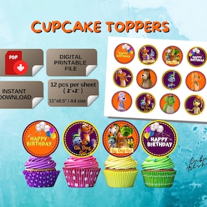 Printable Go Dog Go Cupcake Toppers, Go Dog Go Centerpiece, Go Dog Go ...