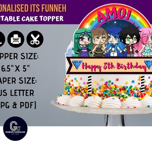 Personalised Printable ItsFunneh Centerpiece ItsFunneh Cake | Etsy