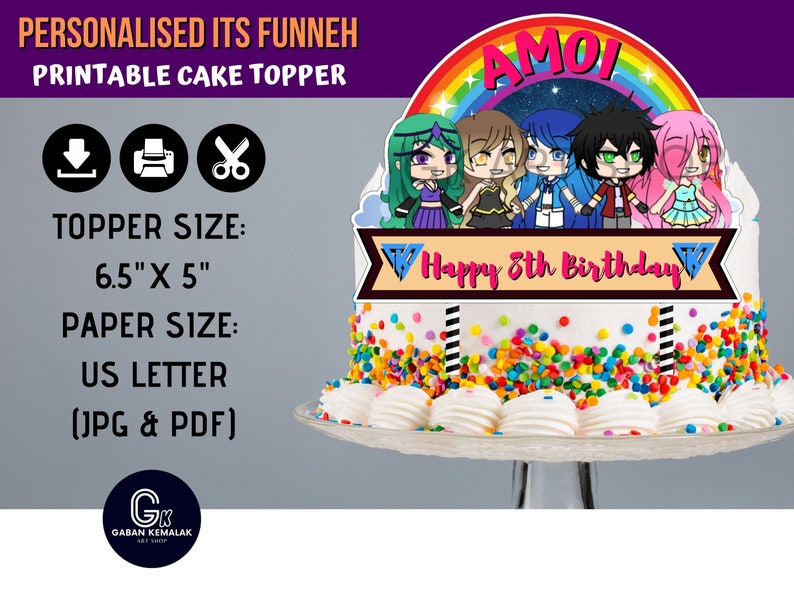 Personalised Printable Itsfunneh Centerpiece Itsfunneh Cake - Etsy