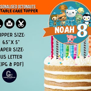Personalised Printable Octonauts Centerpiece, Octonauts Cake Topper ...