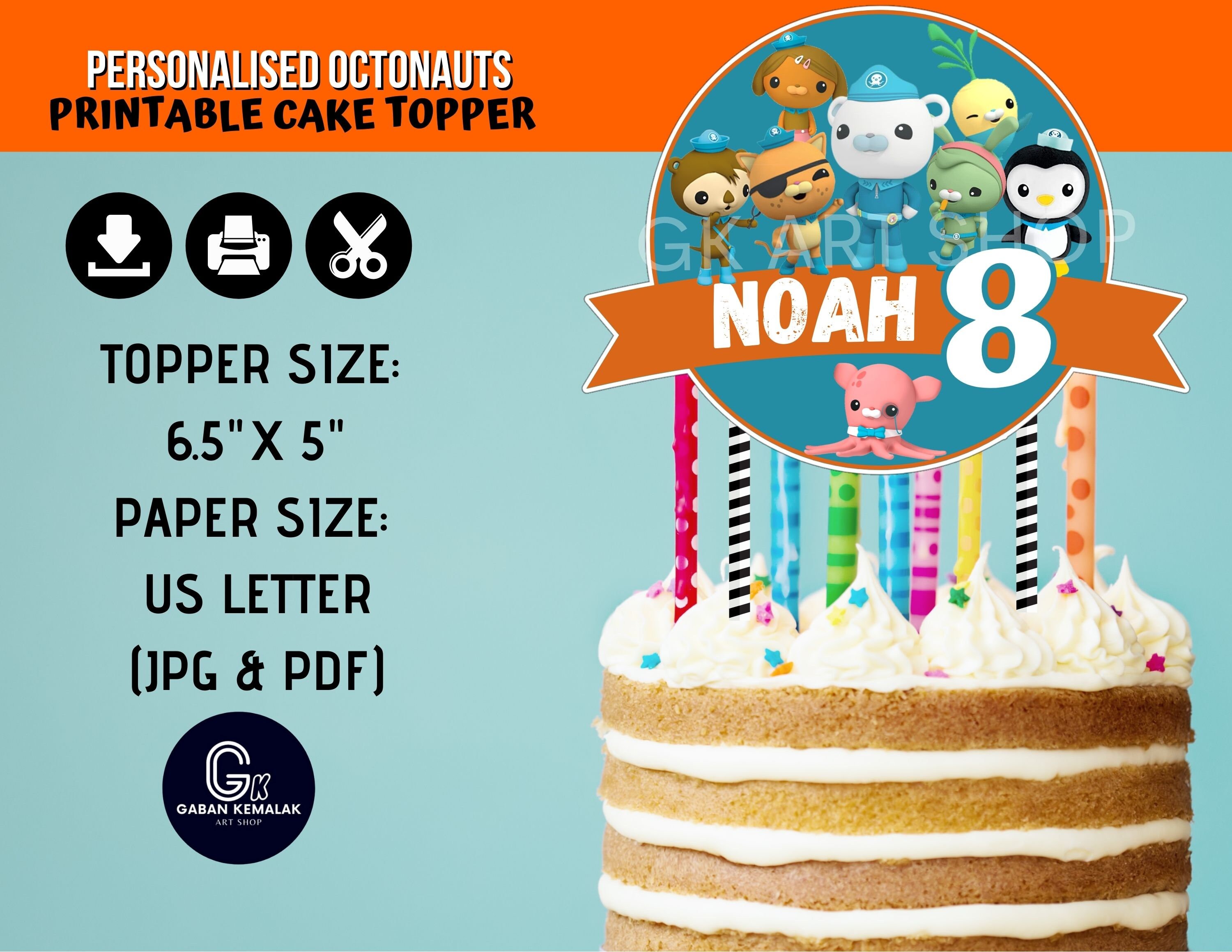 Personalised Printable Octonauts Centerpiece, Octonauts Cake Topper ...