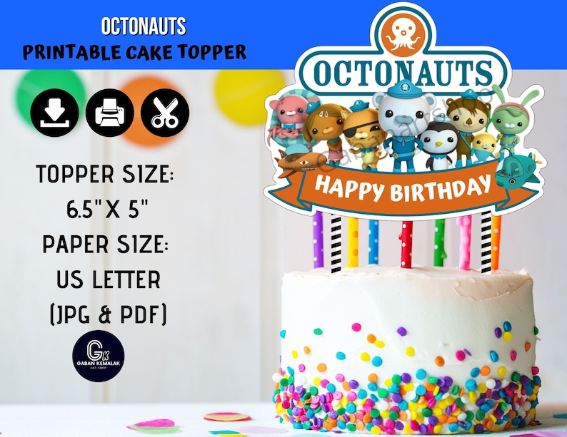 Printable Octonauts Centerpiece, Octonauts Cake Topper, Octonauts Party ...
