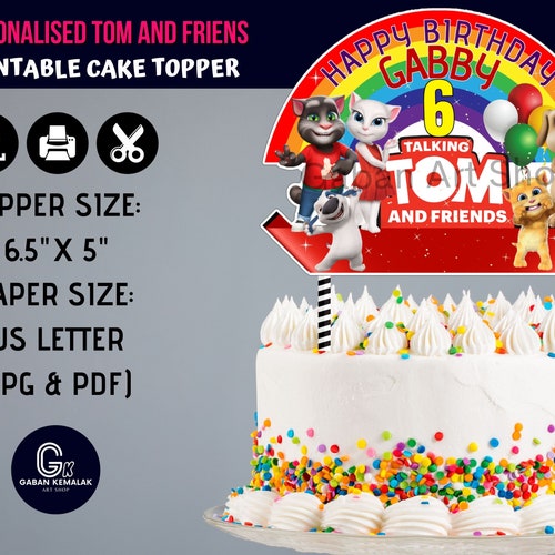 Printable Talking Tom and Friends Cupcake Toppers Talking Tom - Etsy Canada