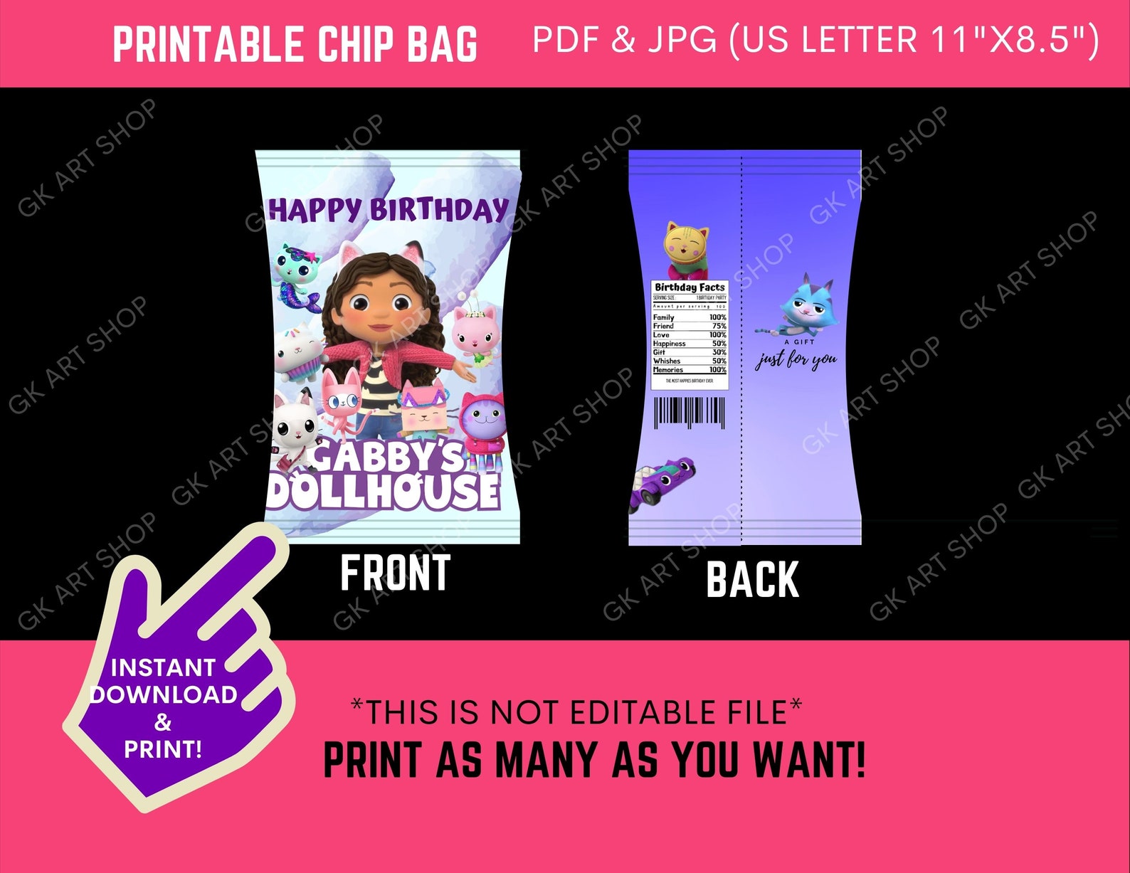 Printable Gabby's Dollhouse Party Kit Gabby's - Etsy