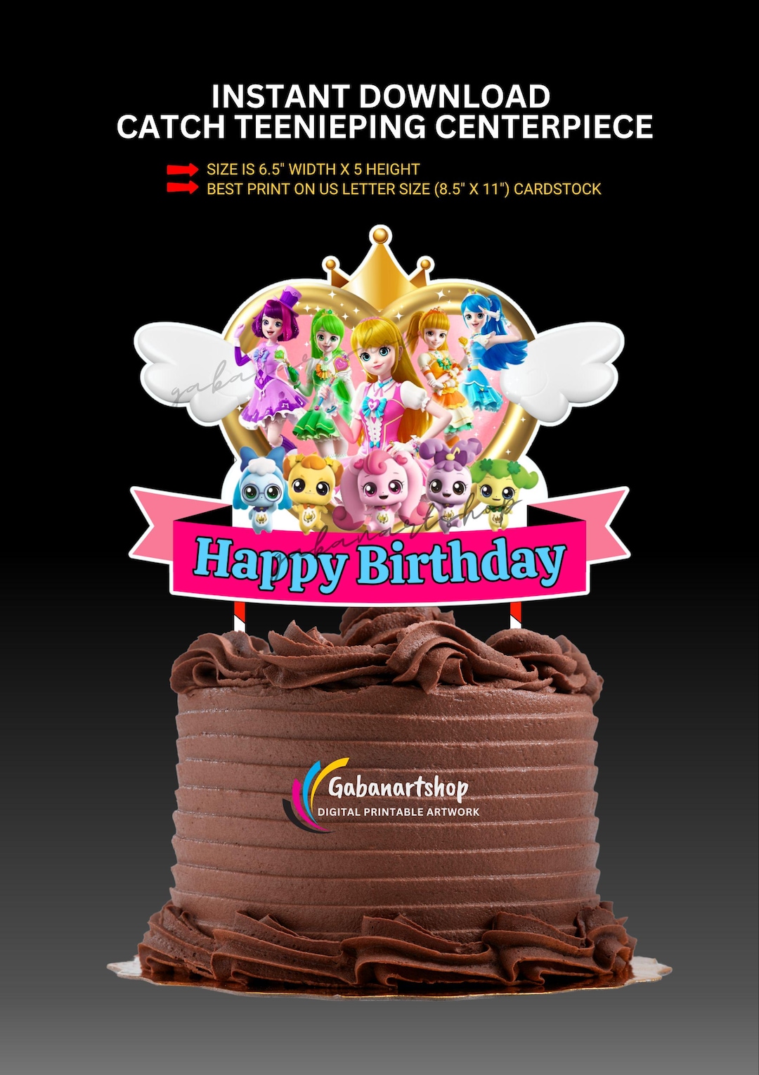 DIGITAL Printable : Catch Teenieping Centerpiece | Catch Teenieping ...