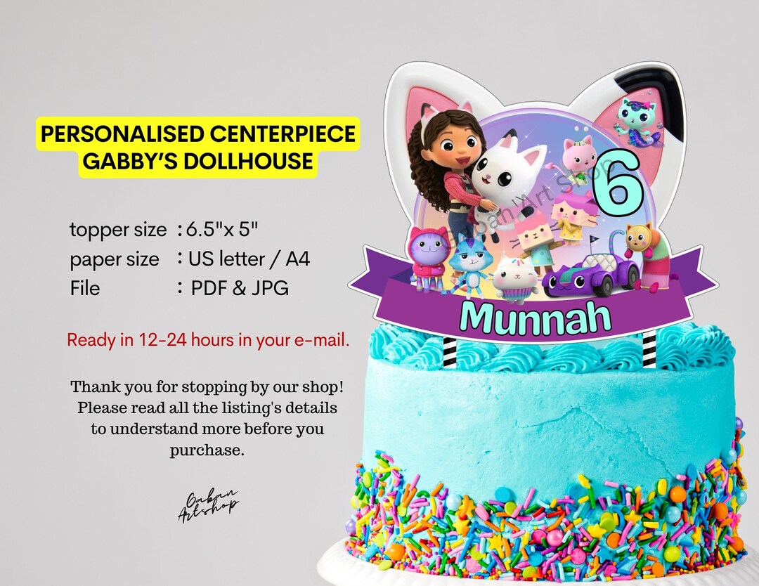 DIGITAL Printable : Personalised Gabby's Dollhouse - Etsy