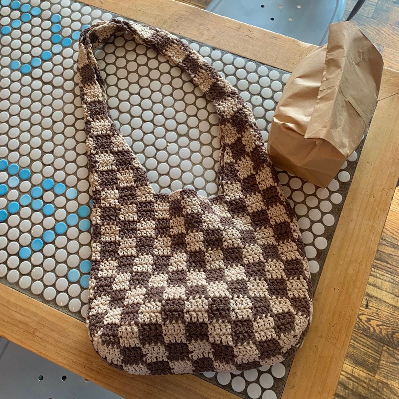 Checkered Tooled Purse - Etsy UK