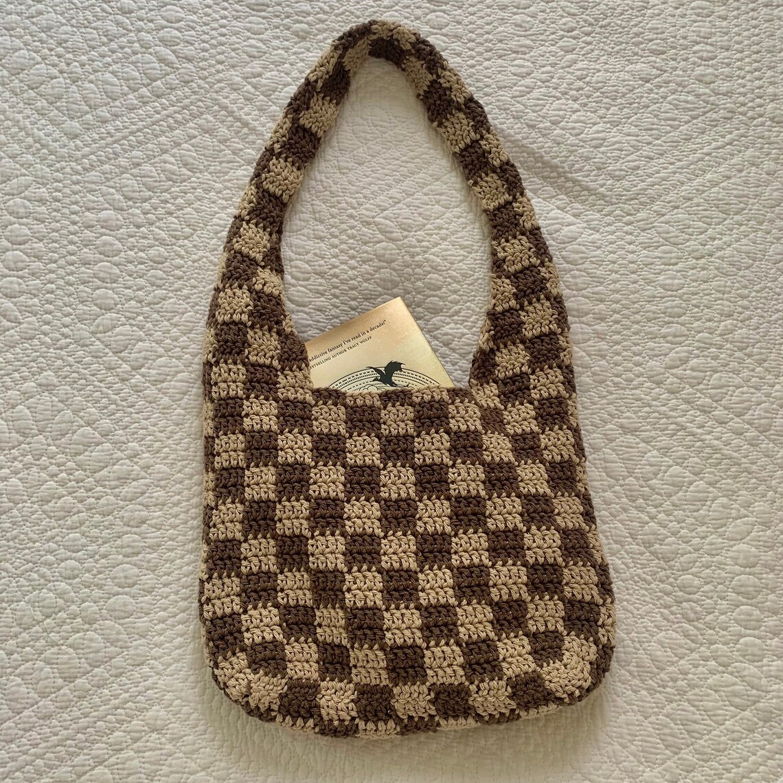 Crochet Checkered Tote Bag Pattern PDF Download - Etsy