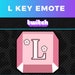 Twitch and Discord Emote| Take the L| L Key Emote Pink With Cherry ...
