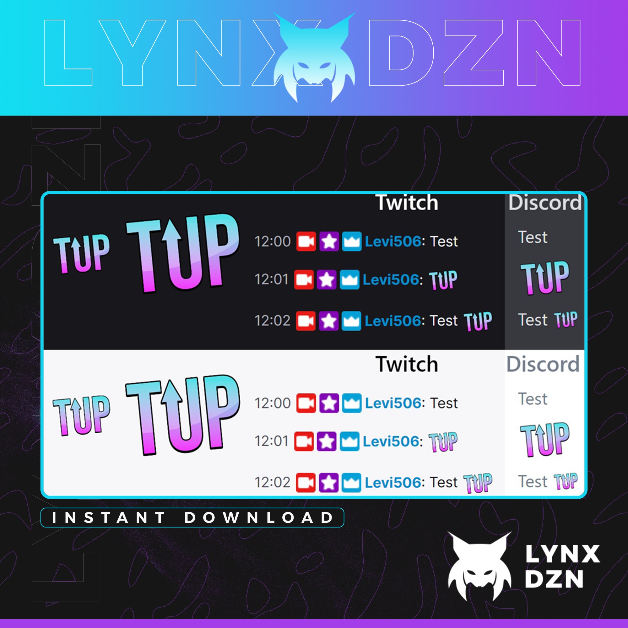Twitch and Discord Emotes | T-UP Text Emote | Cotton Candy Gradient - Etsy