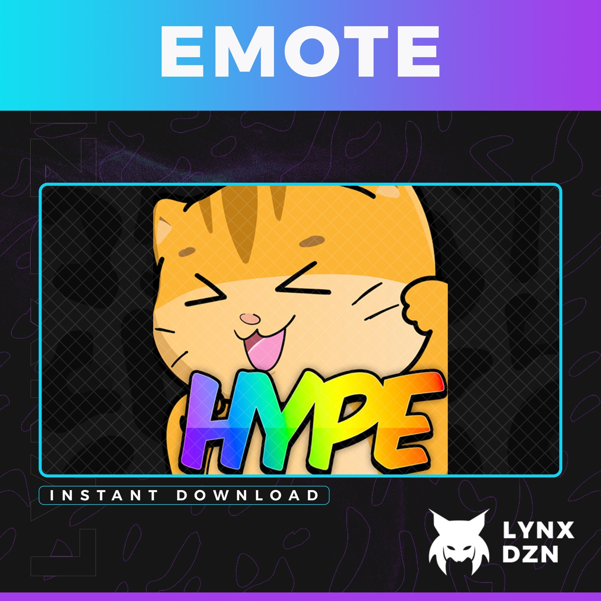 Twitch and Discord Emote | Orange Hype Cat | Live Streaming Essentials ...