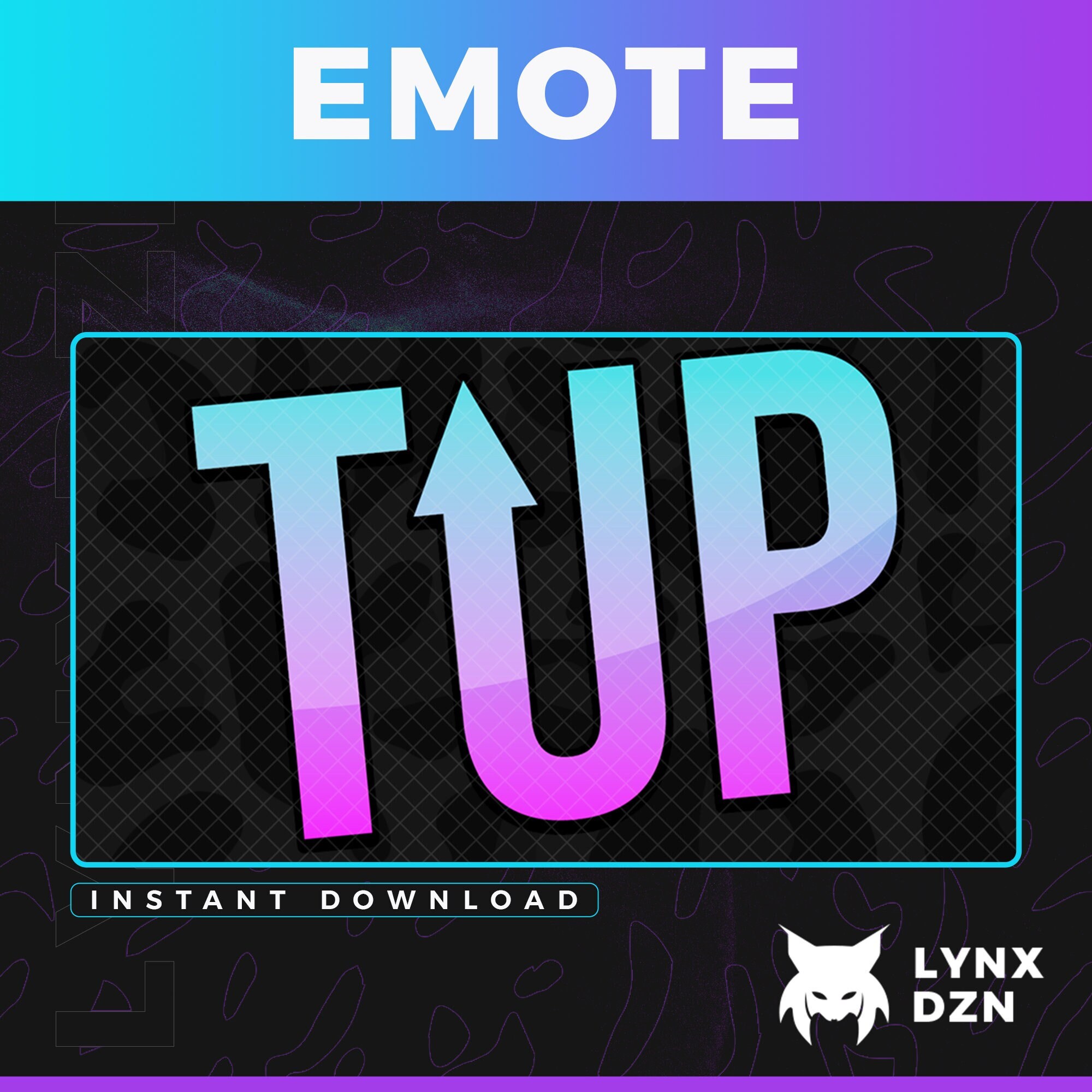 Twitch and Discord Emotes | T-UP Text Emote | Cotton Candy Gradient - Etsy