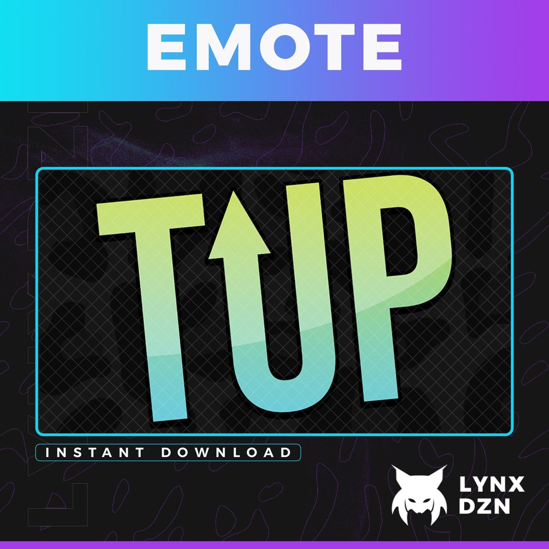 Twitch and Discord Emotes | T-UP Text Emote | Green- Blue Gradient - Etsy