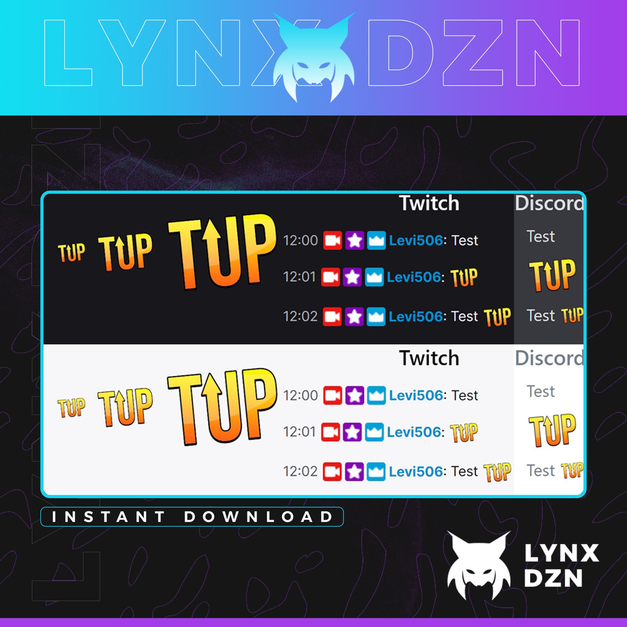 Twitch and Discord Emotes | T-UP Text Emote | Fire Gradient - Etsy