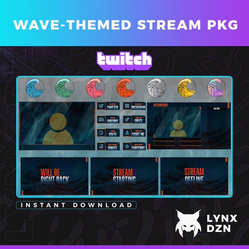 Animated Stream Package- Alerts, Transition, Badges, Panels, Starting ...