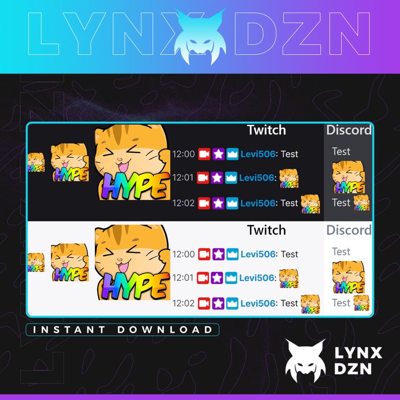 Twitch and Discord Emote | Orange Hype Cat | Live Streaming Essentials ...