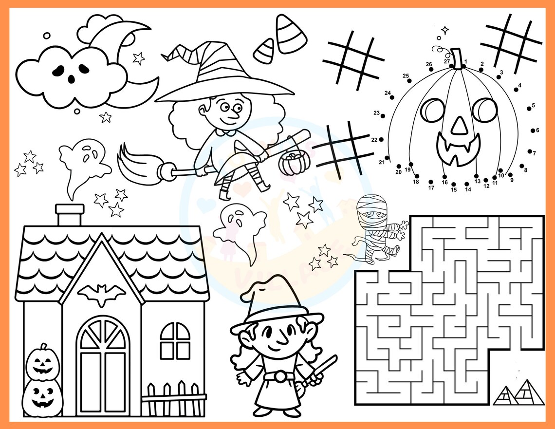 Halloween Season Printable Coloring Page Easy / Toddler Coloring Pages ...