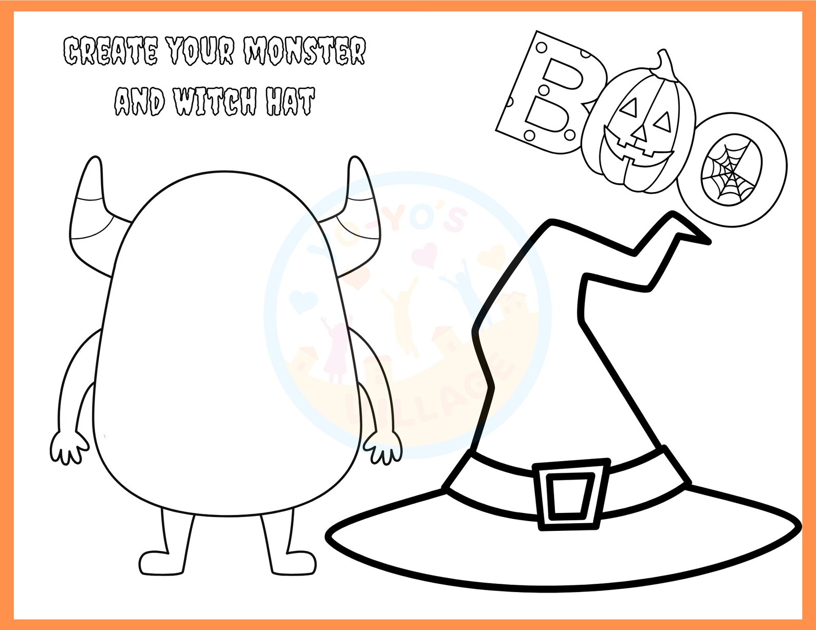 Halloween Season Printable Coloring Page Easy / Toddler Coloring Pages ...