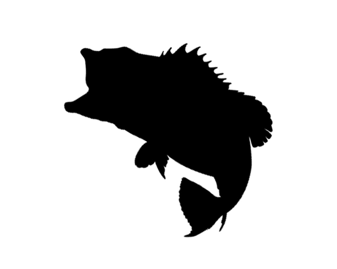 Largemouth Bass Silhouette Vinyl Window Decal Etsy