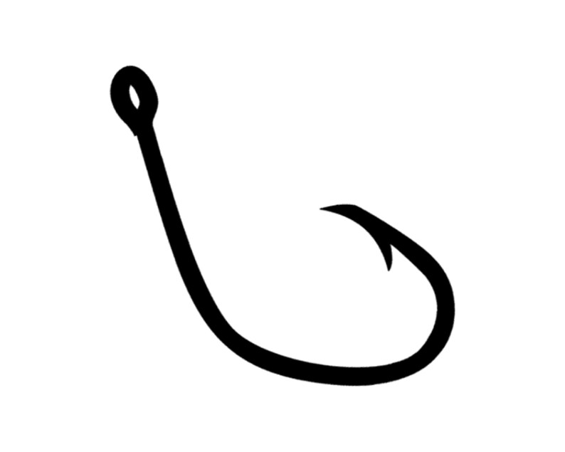 Fishing Hook Vinyl Window Decal - Etsy