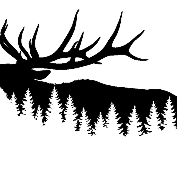 Elk Silhouette - Etsy
