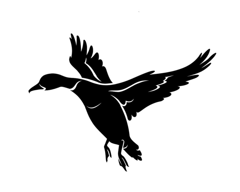Flying Mallard Silhouette Vinyl Window Decal - Etsy