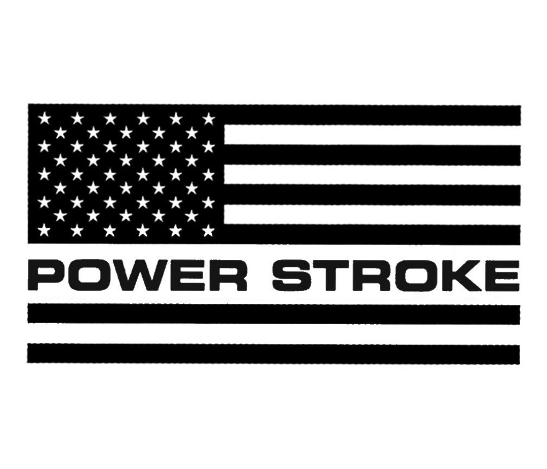 Power Stroke US Flag Vinyl Decal - Etsy