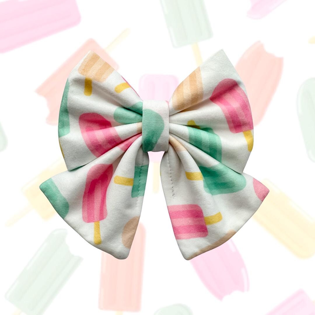 Pre-made Collar Bow: Popsicles - Etsy