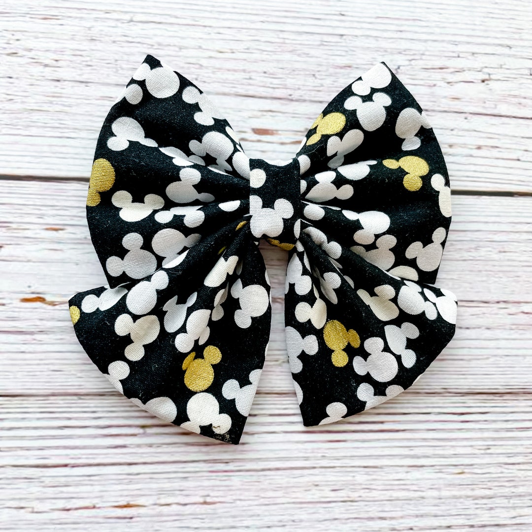 Ready to Ship: Black & White Mouse Collar Bow - Etsy