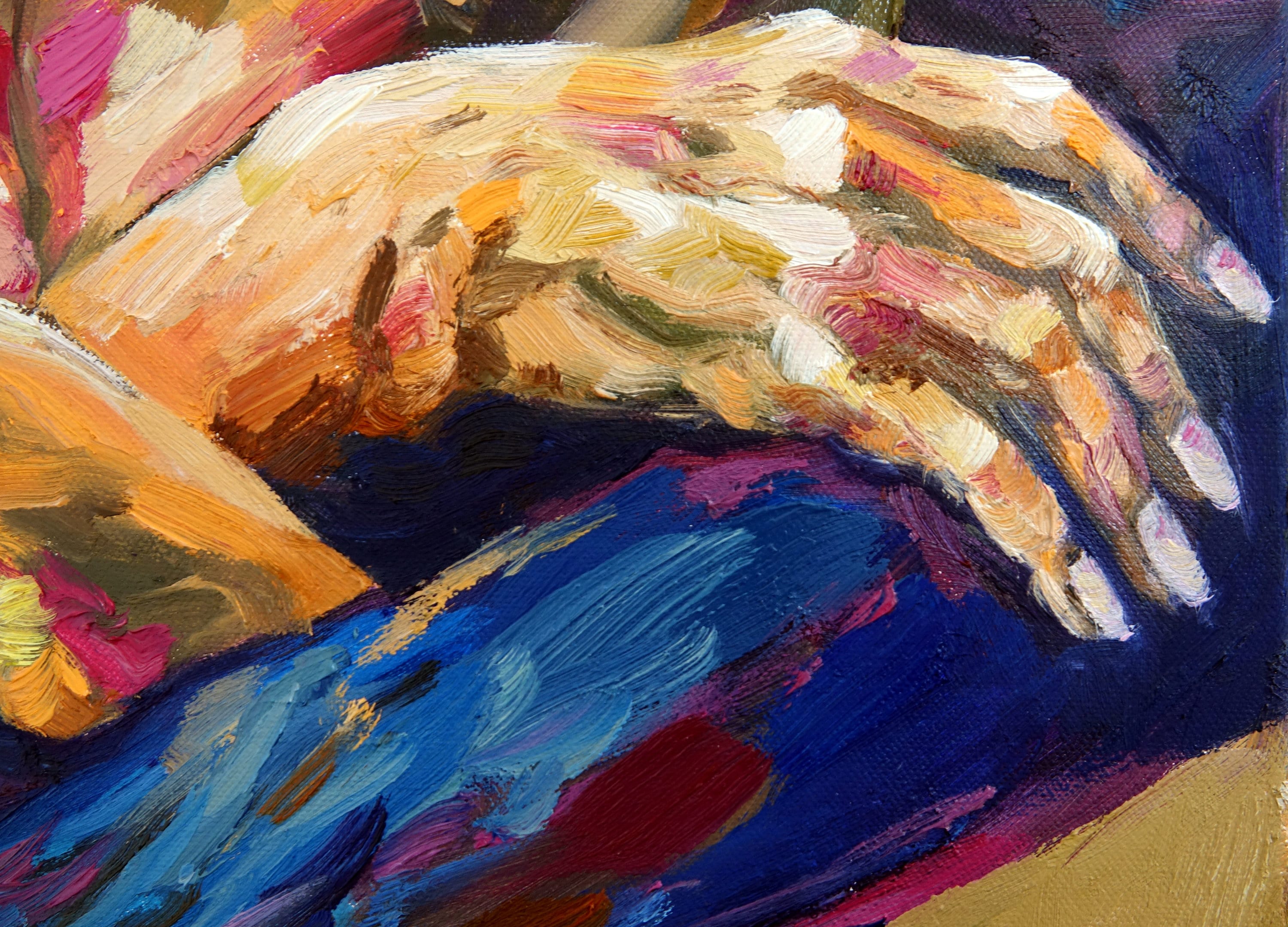 Couple Hugging Each Other Love Original Oil Painting Couple Hug in Love ...