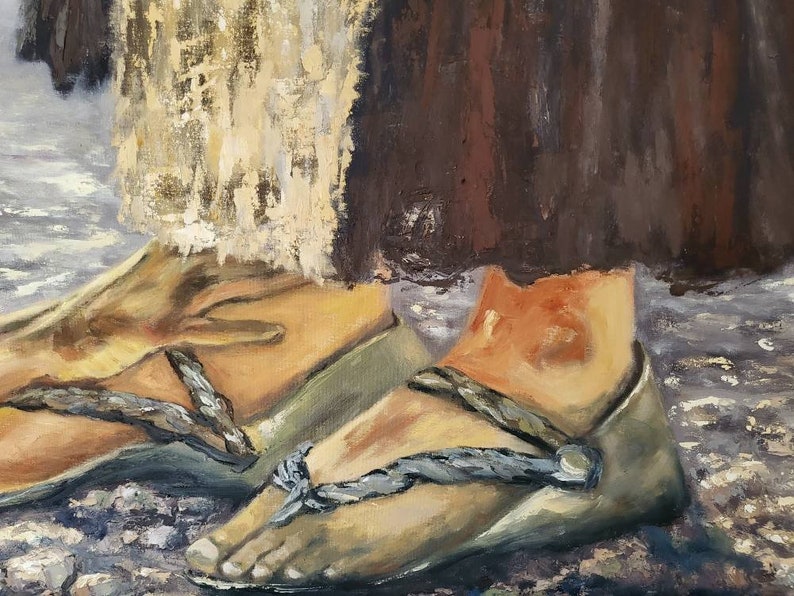 Jesus and Maria Large Acrylic , Oil Painting on Canvas, Original ...