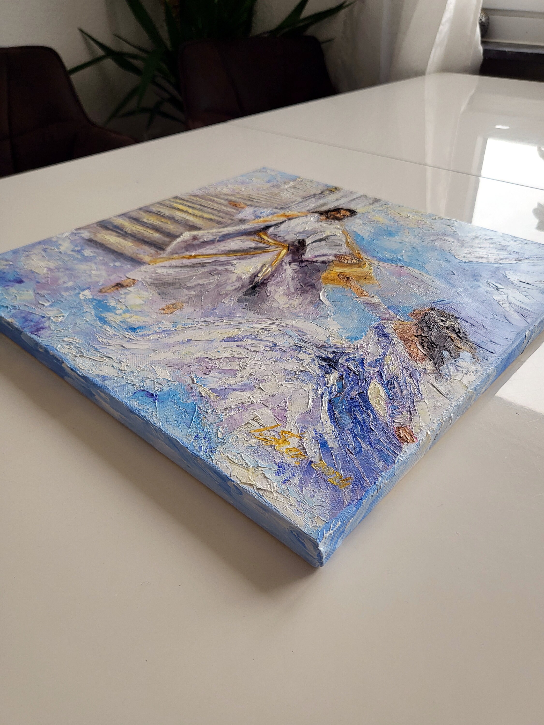 Jesus & Bride of Christ in Heaven, Revelation, Bible, Sky Blue Original ...