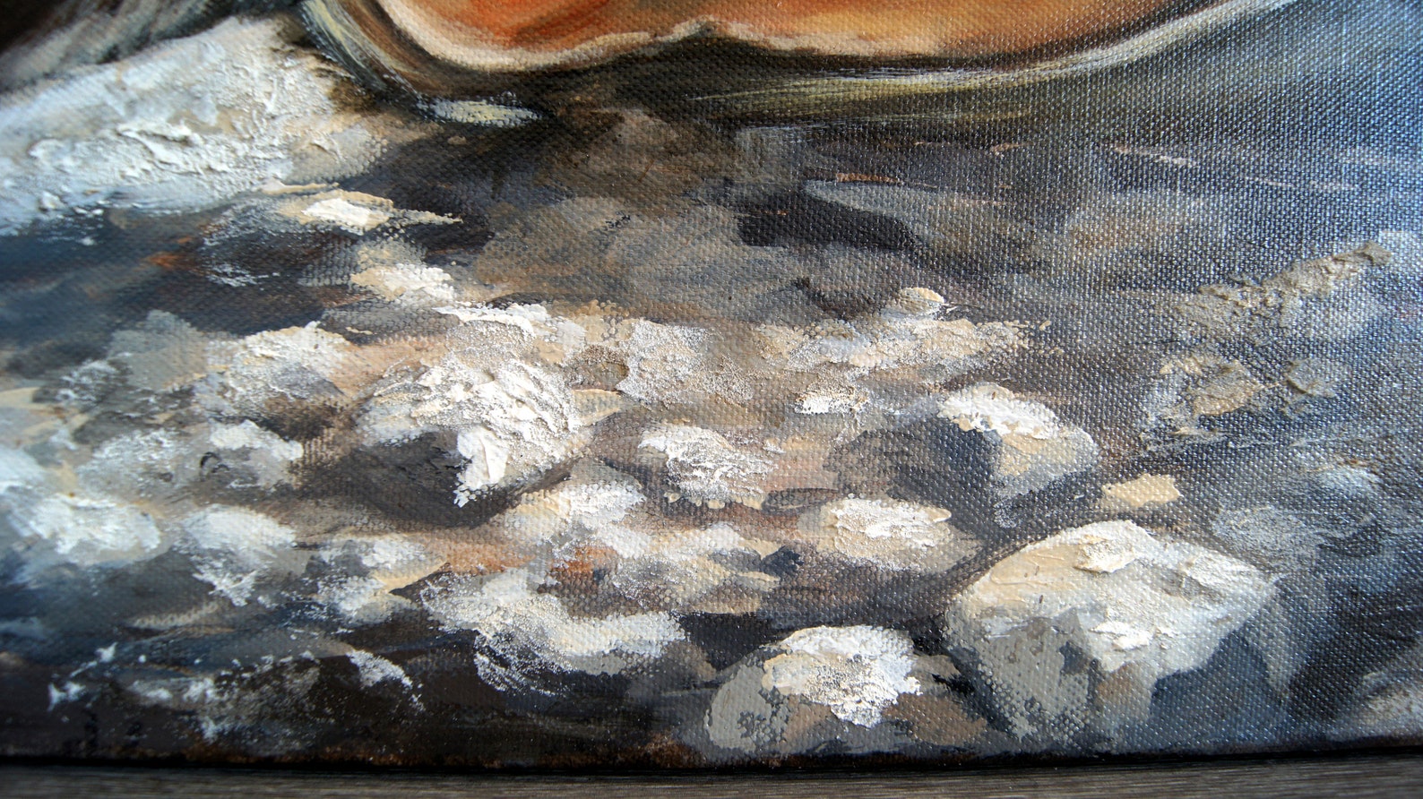 Jesus and Maria Large Acrylic , Oil Painting on Canvas, Original ...
