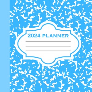 PLANNER: Composition Notebook Style 2024 Dated and Undated Available 7 ...