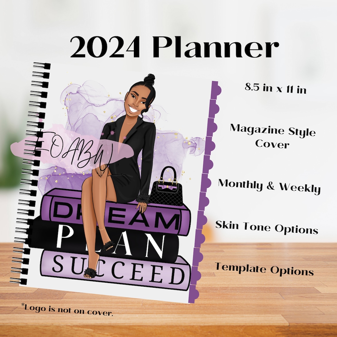 PLANNER: Dream Plan and Succeed grey/black 2024 Dated and Undated ...