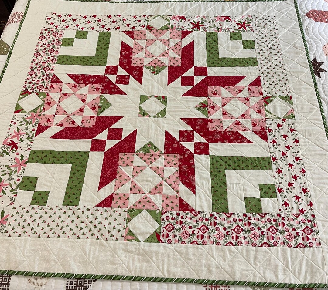 New Hand Made in USA Quilted Christmas / Holiday Throw - Etsy
