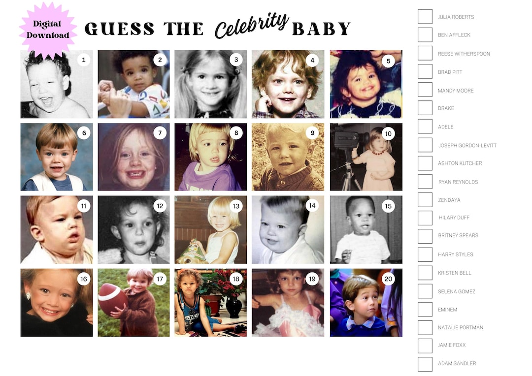Guess the Celebrity Baby Game, Who is That Baby, Guess the Celebrity ...