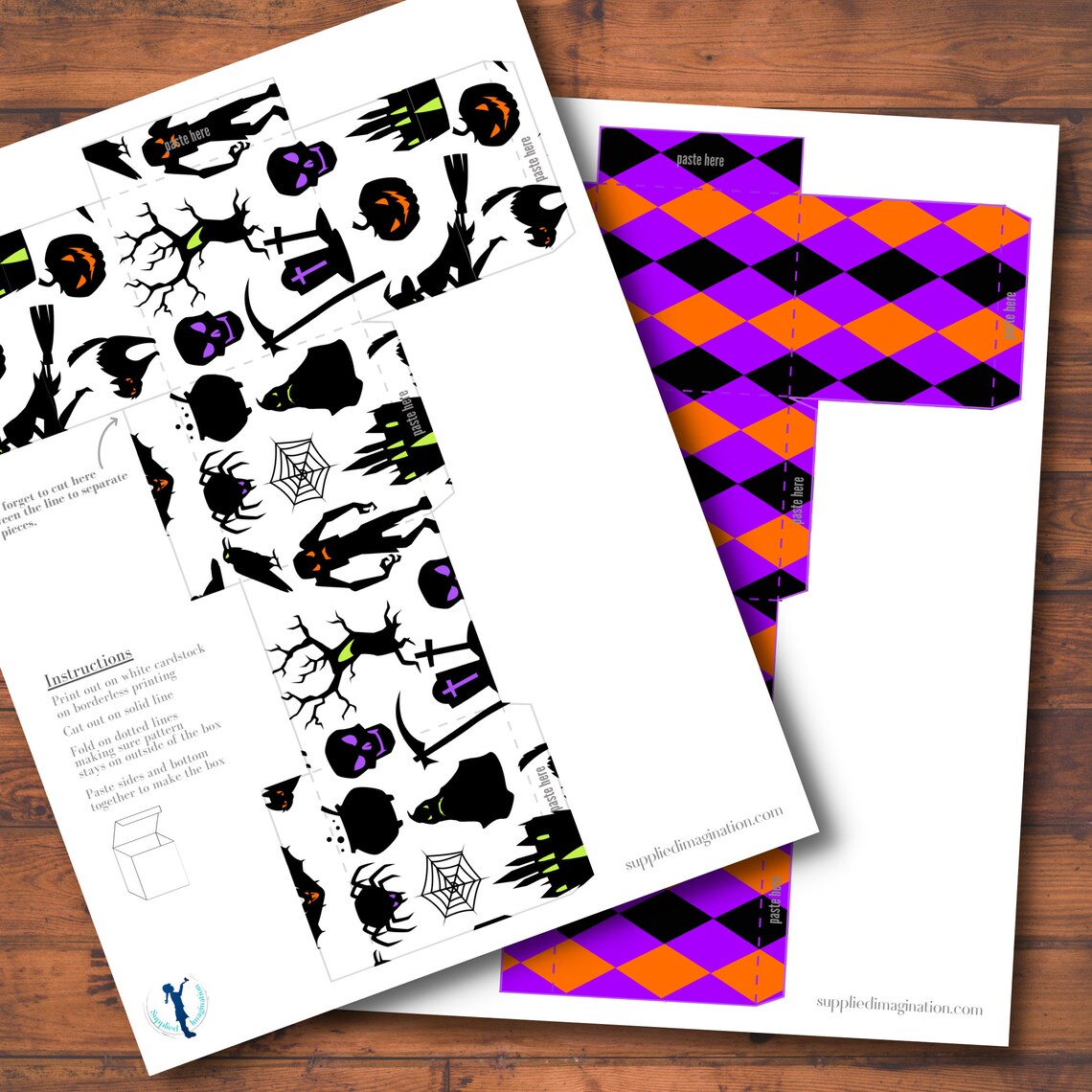 Halloween Boxes Printable PDF Bundle Package - Etsy