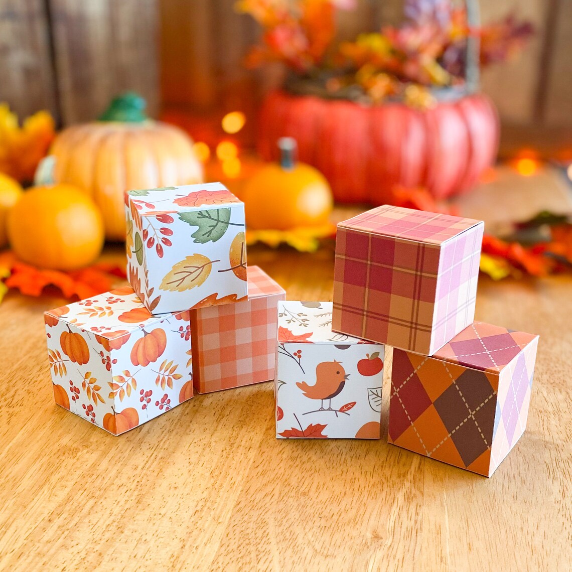 Fall/thanksgiving Boxes Printable PDF Bundle Package - Etsy