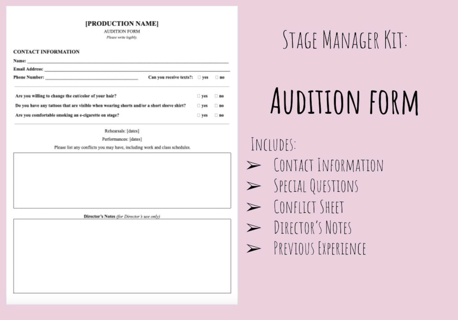 The Basic Minimalist Stage Manager Kit | Production Meeting Notes ...