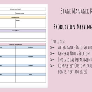 The Basic Minimalist Stage Manager Kit | Production Meeting Notes ...