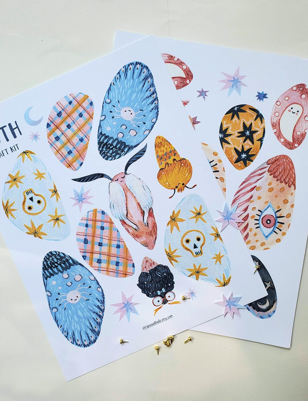 Download Printable Kid's Craft Moth Paper Doll - Etsy