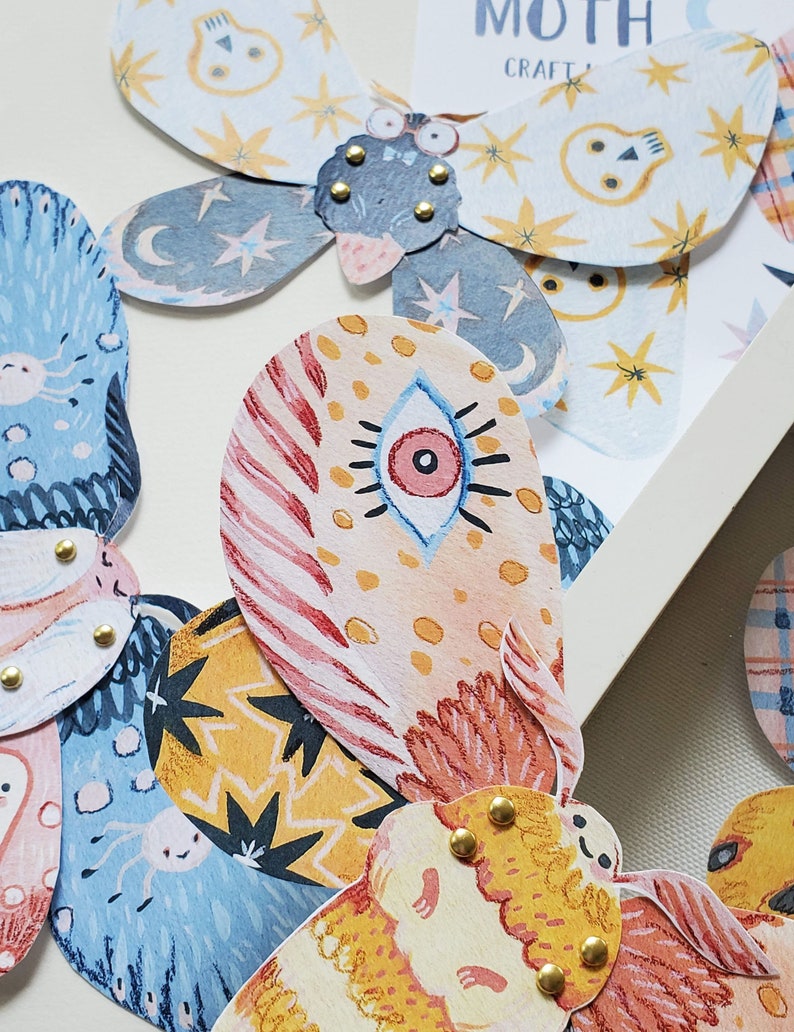 Download Printable Kid's Craft Moth Paper Doll - Etsy